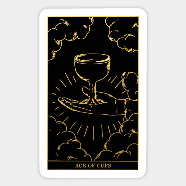 Ace Of Cups - Tarot Card Print - Minor Arcana - Tarot - Sticker | TeePublic